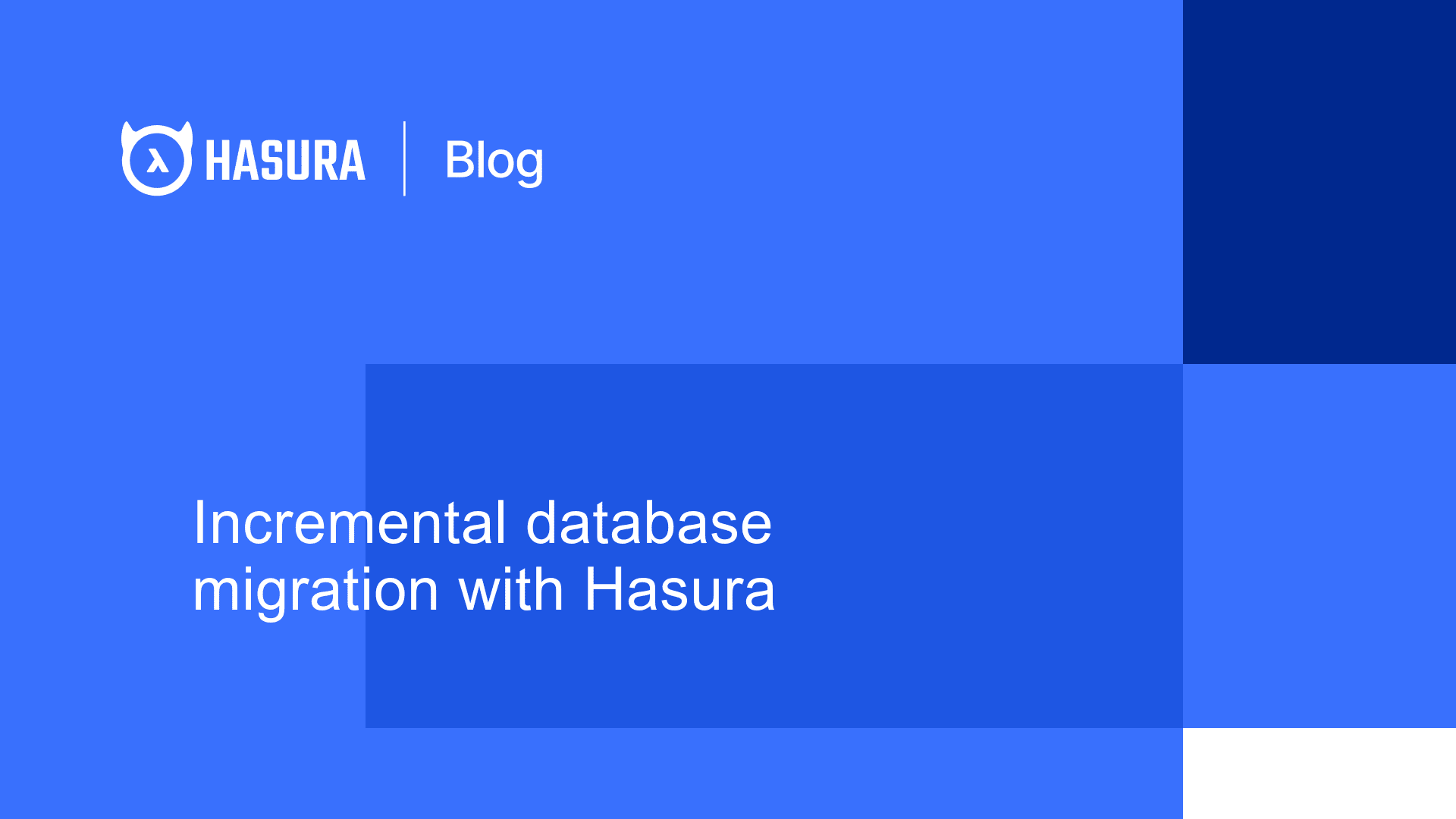 Incremental DB migration with Hasura